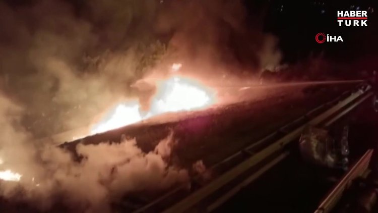 Akaryakıt tankeri TIR'a arkadan çarptı: 1 ölü | Video