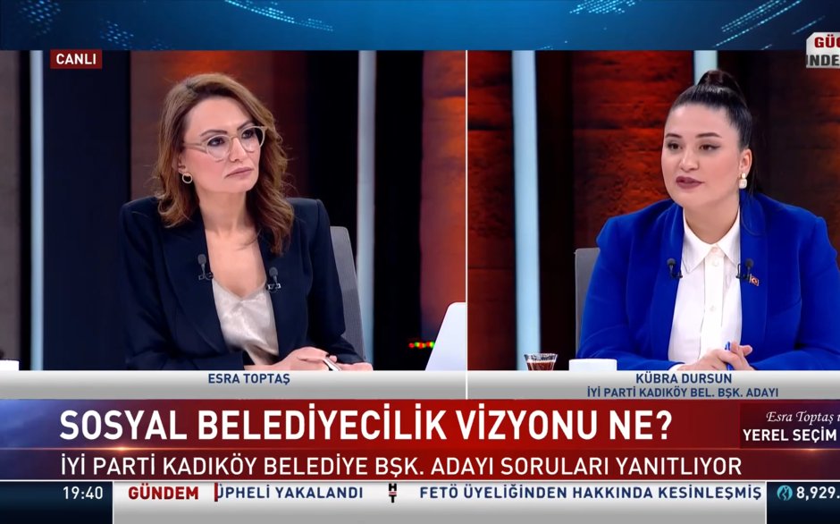 Yerel Seçim 2024 19 Mart 2024 İyİ Parti Kadıköy Adayı Kübra Dursun