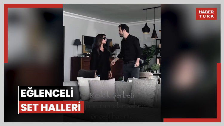 Sıla Türkoğlu ve Emrah Altıntoprak'ın eğlenceli set halleri | Video